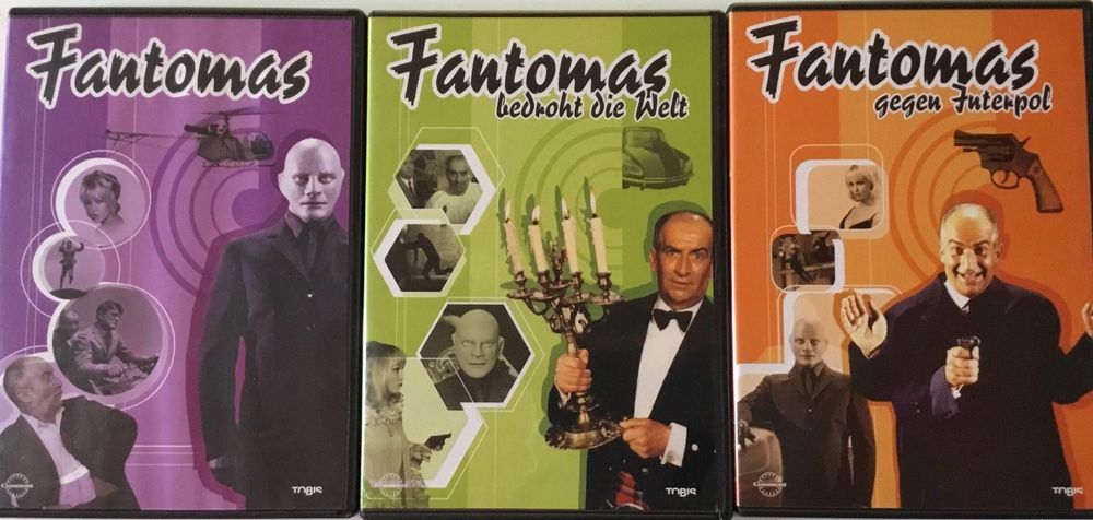 FANTOMAS Trilogie 3 DVD's Louis de Funés Jean Marais (Gebraucht) in ...