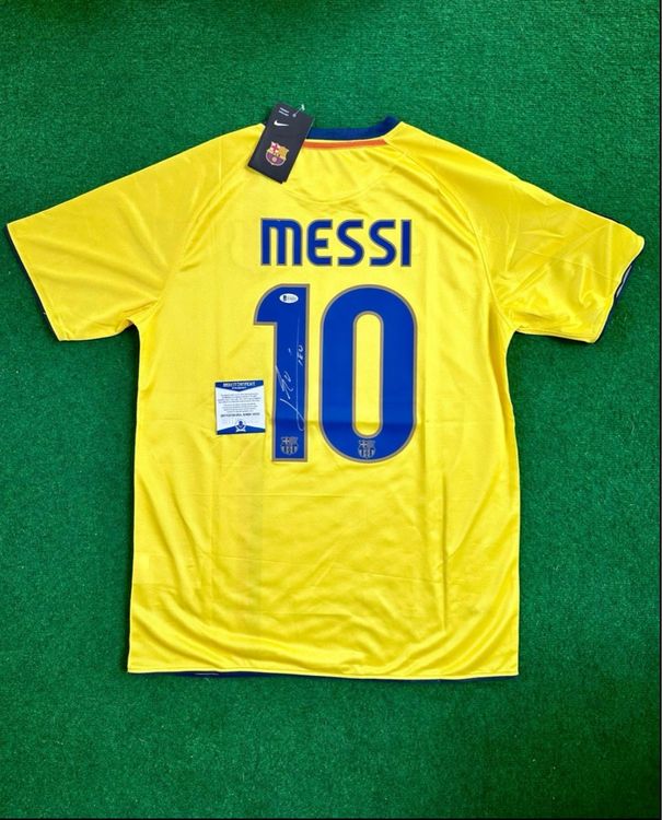 Lionel Messi Trikot Autogramm mit Zertifikat (Neu (gemäss Beschreibung ...