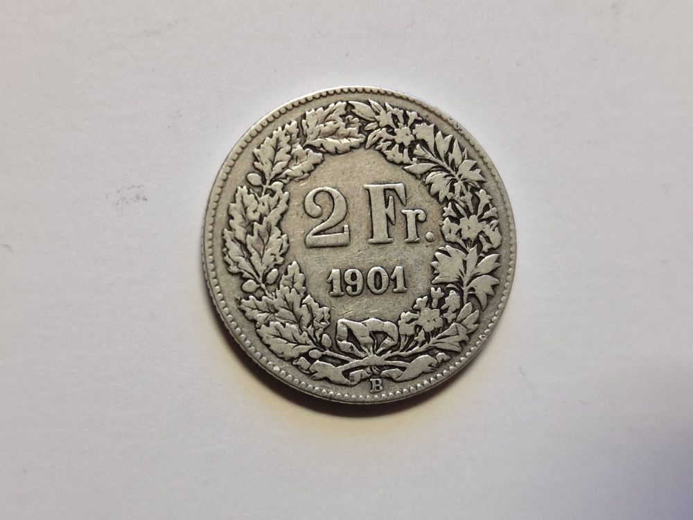 2-Franken 1901 silber. (Gebraucht) in Zürich für CHF 51 – mit Lieferung auf Ricardo kaufen