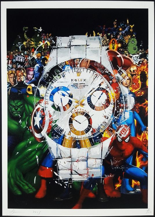 Death NYC Ltd Graffiti Pop Art Druck " Marvel Rolex Daytona (Neu ...