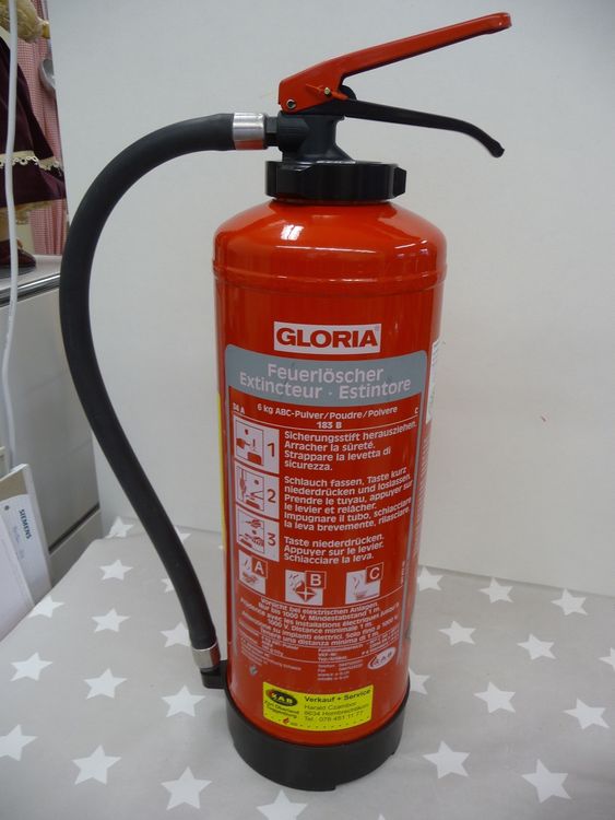 Feuerlöscher Gloria 6kg abgelaufen | Kaufen auf Ricardo
