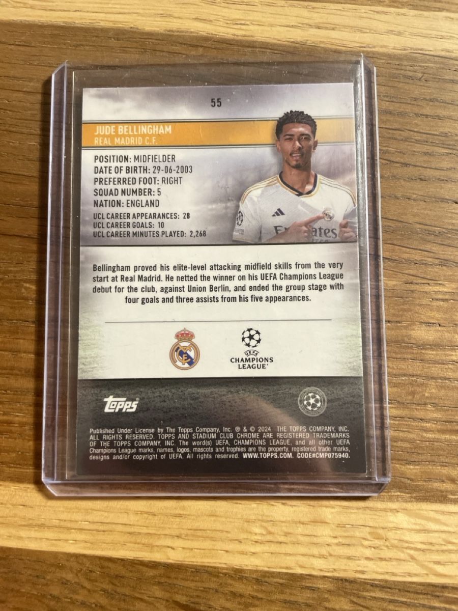 Jude Bellingham red velocity 2023 Stadium Chrome (Neu (gemäss ...