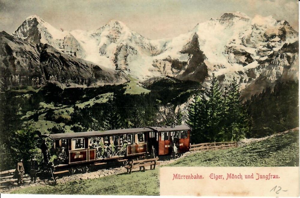 A. Karte Mürrenbahn mit Eiger, Mönch und Jungfrau (Neu und ...