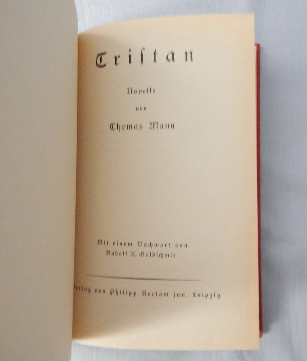 Thomas Mann - Tristan; erste Einzelveröffentlichung (Gebraucht) in ...
