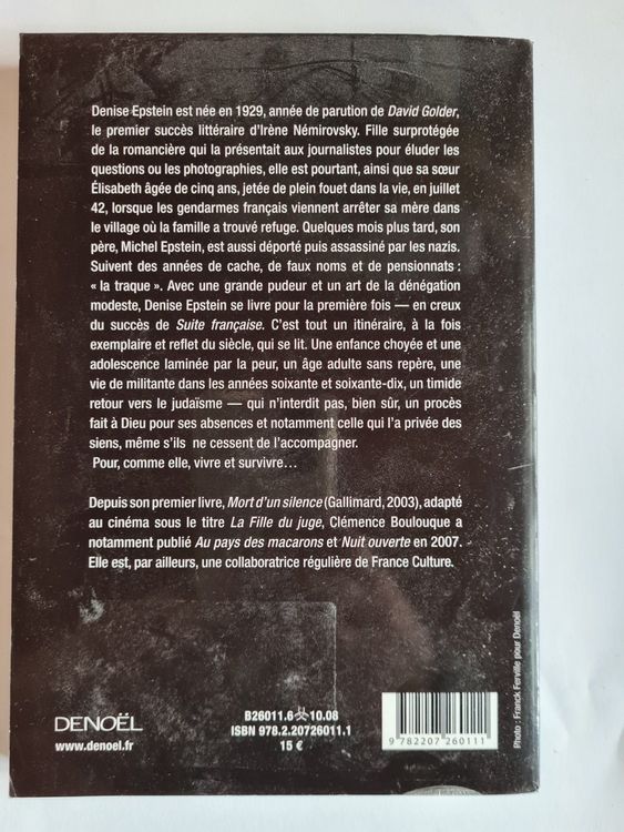 "Survivre et vivre" de Denise Epstein (Gebraucht) in Zürich für CHF 3 ...