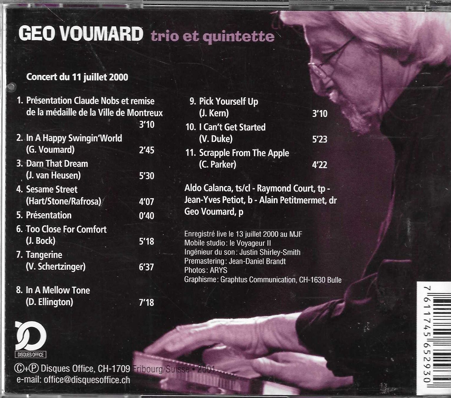 Geo Voumard - Trio & Quintet Montreux Jazz Festival 2000 (Gebraucht) in ...