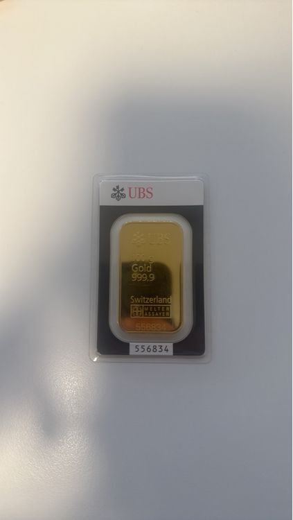 Lingot d'or 100g UBS 999,9 (Neu und originalverpackt) in Vevey für CHF 9000 – nur Abholung auf ...