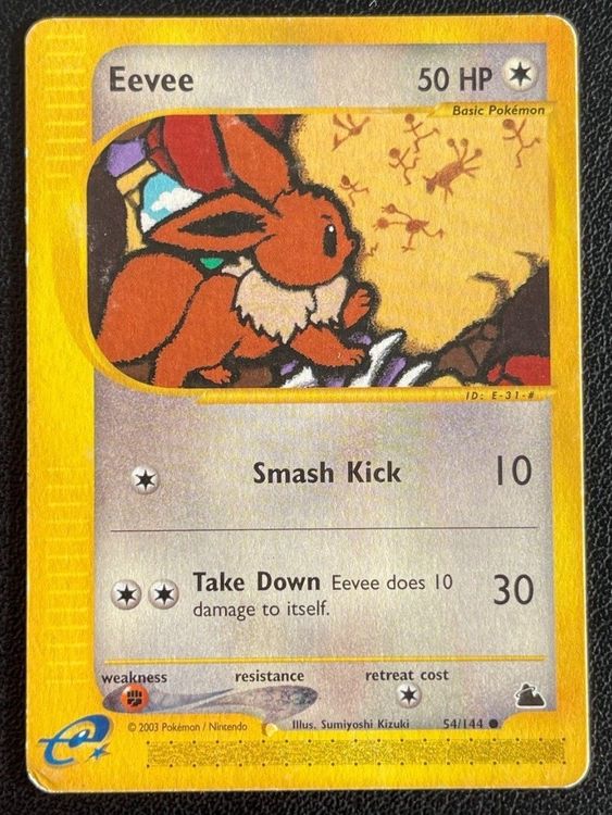 Eevee 54/144 Pokémon Skyridge 1st. Edition (Neu (gemäss Beschreibung ...