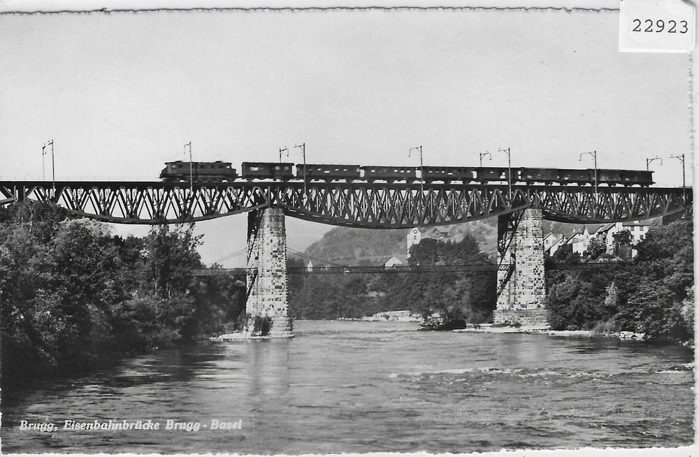 Brugg - Eisenbahnbrücke Brugg-Basel mit (Antik) in Ettingen für CHF 15 ...