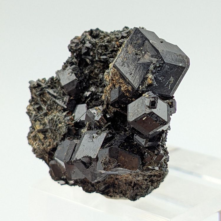 Seltene MELANIT, SCHWARZER GRANAT mit EPIDOT, Mali (Nuovo (secondo la ...