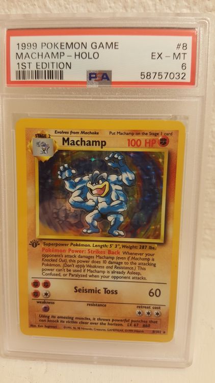 Machamp 1st edition Holo, Base Set Pokemon Game(1999), PSA 6 | Kaufen ...