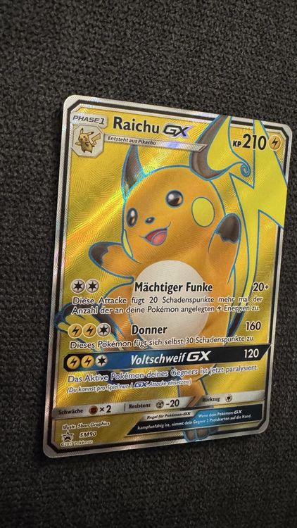 Raichu GX - Gold Karte - Top Zustand - Selten! ⚡️😊 (53) (Neu (gemäss ...