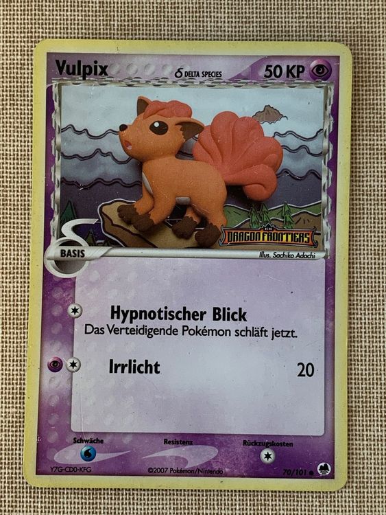 Pokemon Vulpix EX Dragon Frontiers DE 70/101 | Kaufen auf Ricardo