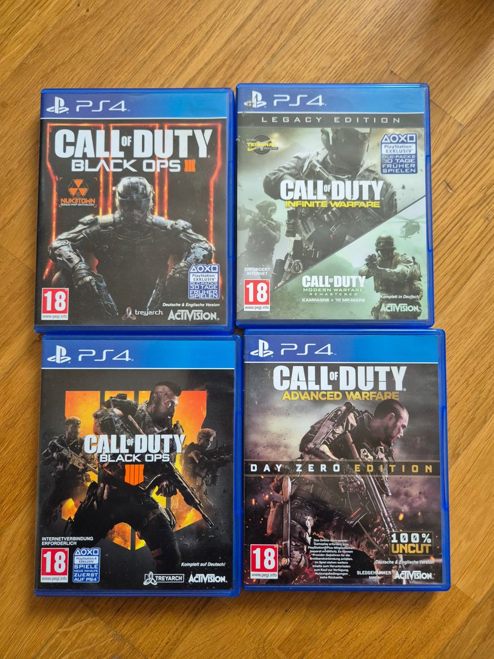 📦 4x Call of Duty PS4 Spiele Paket – Black Ops III + IV (Gebraucht) in Winterthur für CHF 36 ...