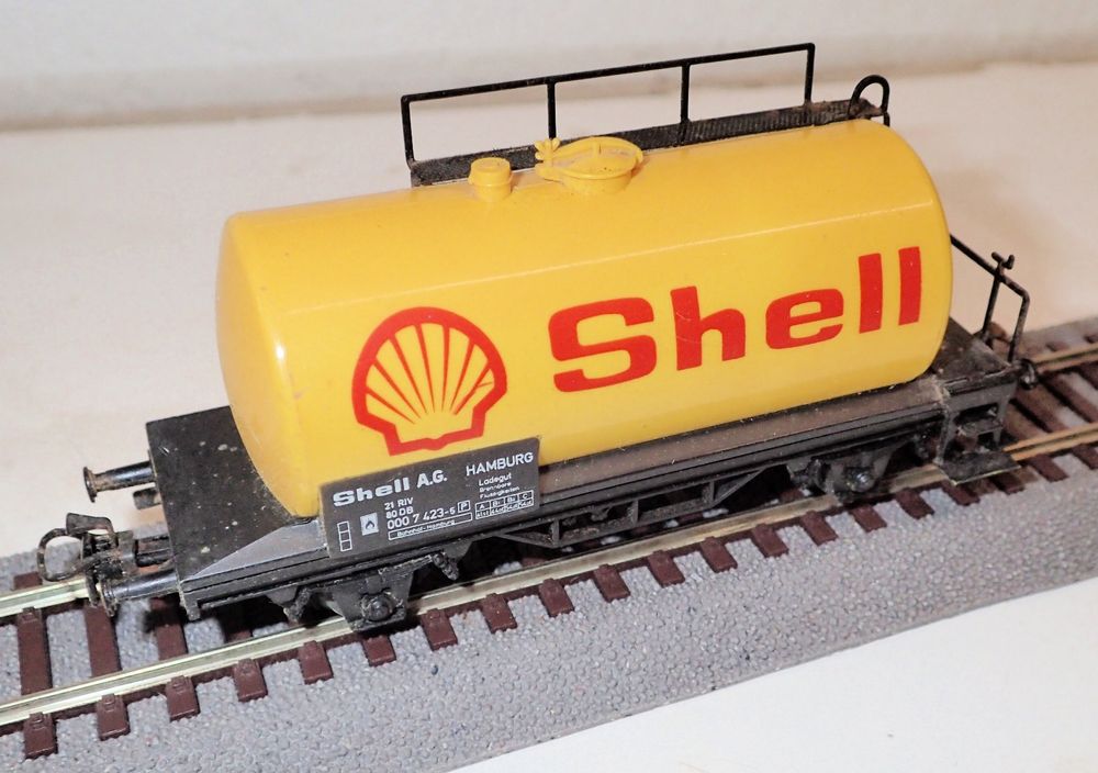 Märklin H0 - DB Kesselwagen 2-achsig SHELL - Art. 4442 (Gebraucht) in ...