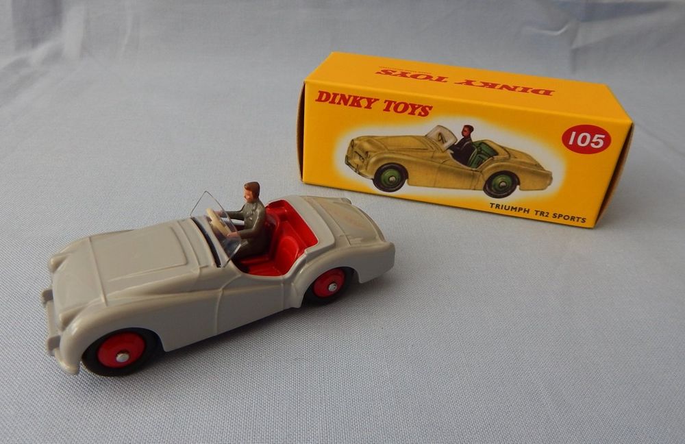 Triumph TR2 Sports Grau - Dinky Toys 105 (Neu und originalverpackt) in ...