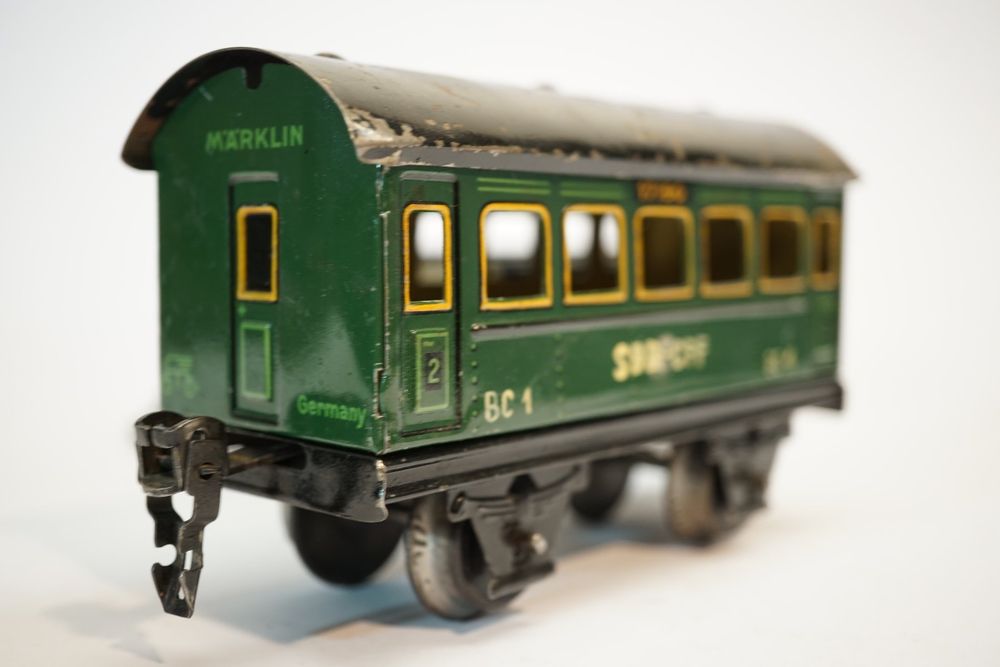 5œ Märklin Spur 0 Tin Plate SBB 2x Personen- / Postwagen (Gebraucht) in ...
