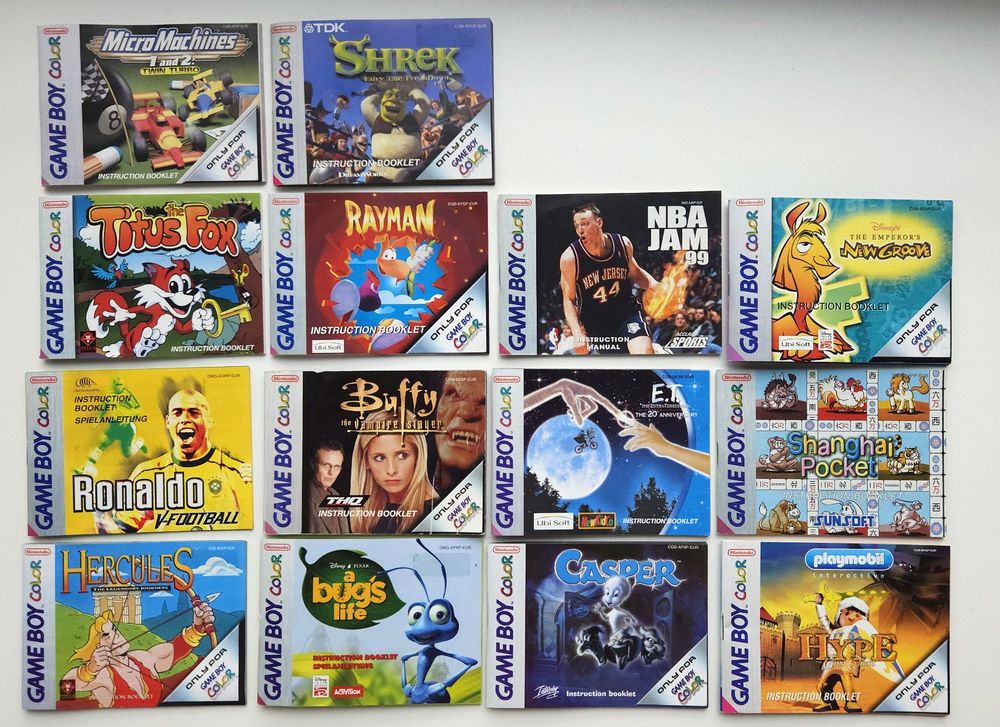 14x Anleitungen / manuels Game Boy Color (EUR) (Gebraucht) in Autigny ...