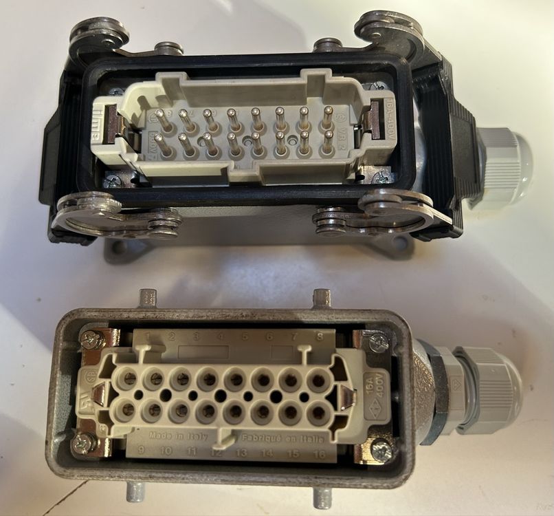 ILME IP65 600V/16A 16 pin connectors M+F (Nuovo (secondo la descrizione ...