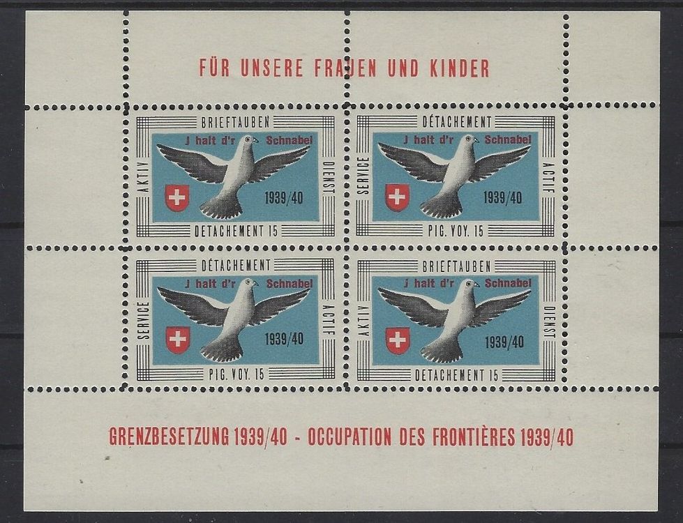 Bft.Det. 15 Bögli Aufdruck 60.00 Nr. 23b/5 postfrisch (Neu (gemäss Beschreibung)) in Zuzwil SG ...