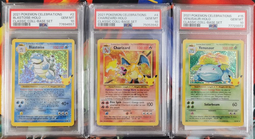 Pokemon PSA10 Charizard Venusaur Blastoise 25 Anniversary EN (Neuf avec ...