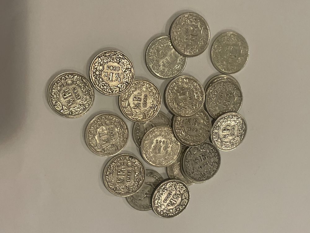 20stk. 0.50.- silber (5) (Gebraucht) in Bonstetten für CHF 30 – mit Lieferung auf Ricardo kaufen