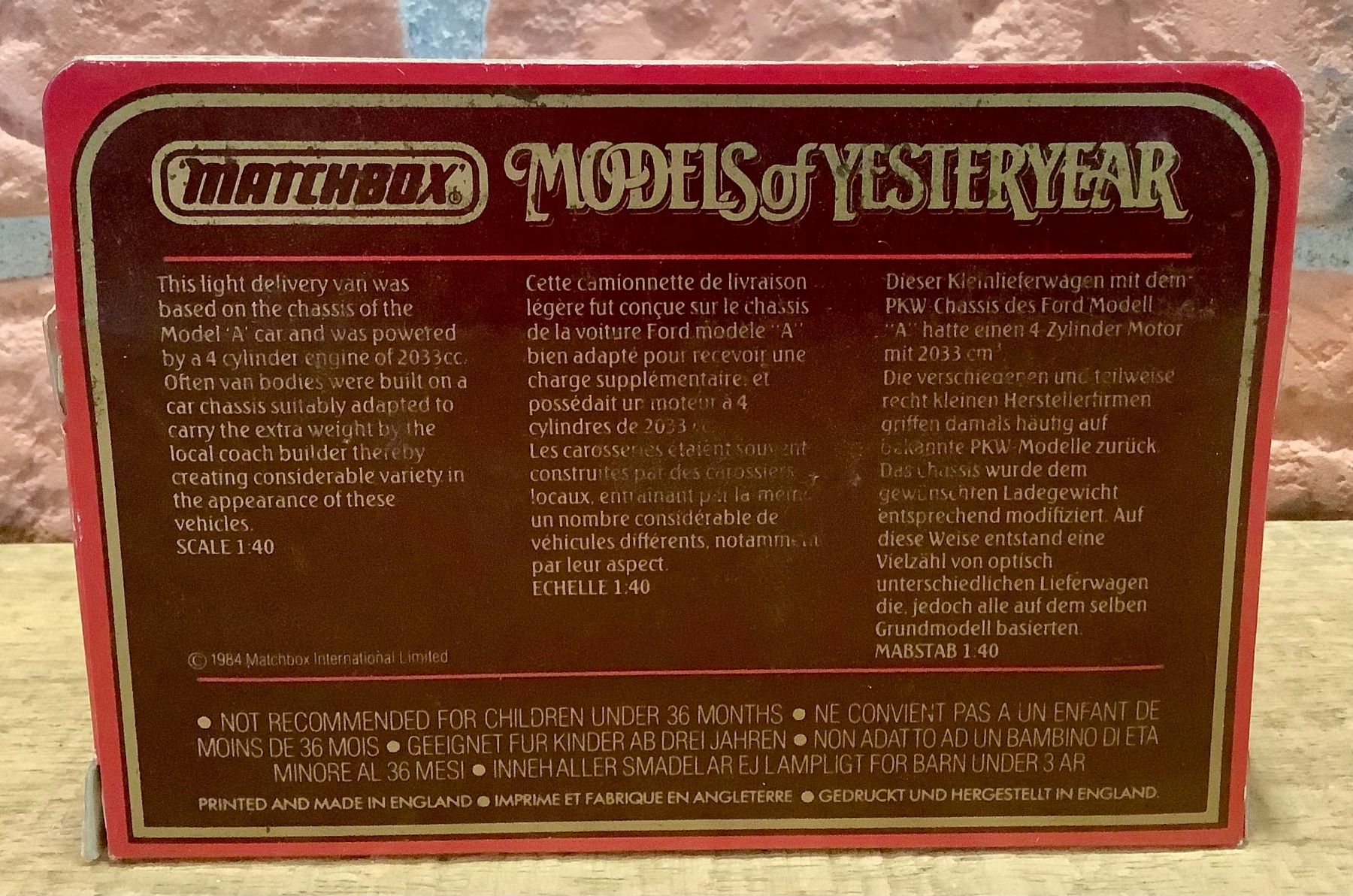 1984 Matchbox Y22 - 1930 CANADA POST - Ford Van - England (Neu und ...