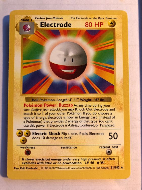 Electrode (rare) base set Shadowless - MINT - ab 1.- | Kaufen auf Ricardo