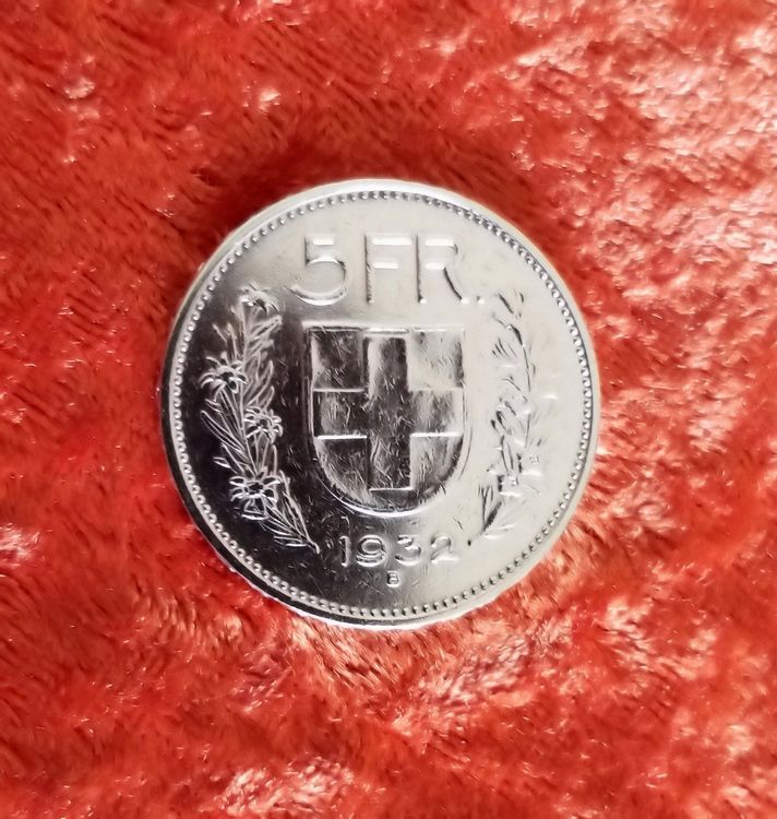 5 Franken 1932 Silber (Gebraucht) in Hallau für CHF 16 – mit Lieferung auf Ricardo kaufen