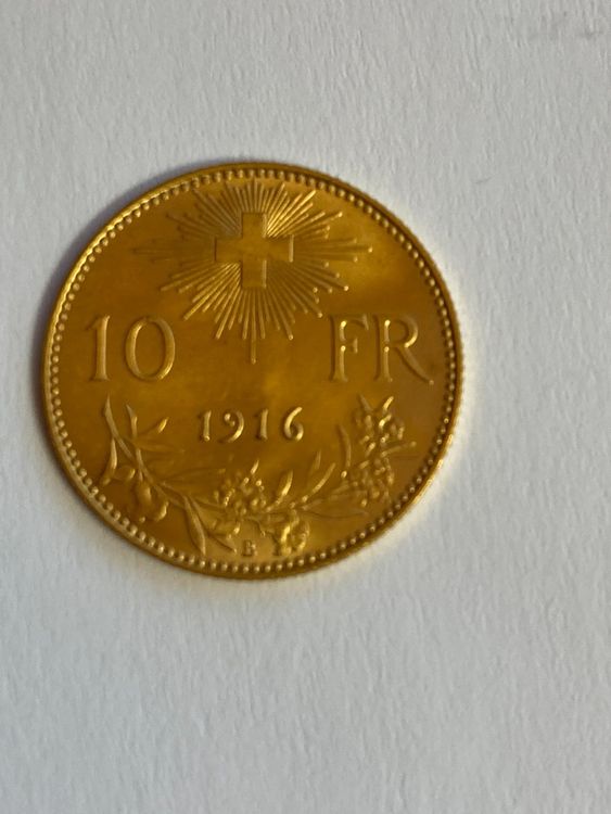 Gold Vreneli 10er, Jahrgang 1916 | Kaufen auf Ricardo