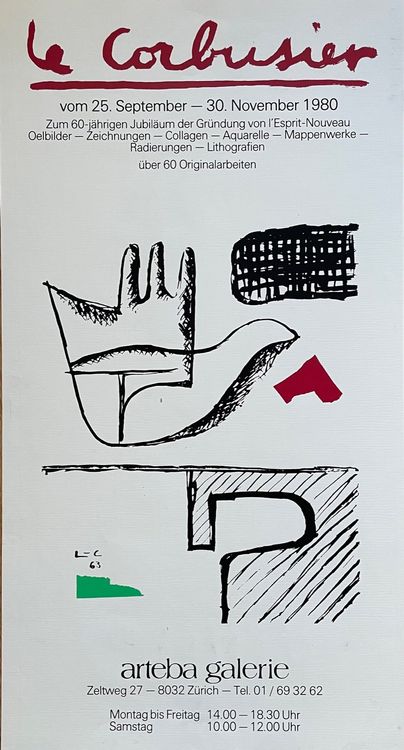 TopArt ab 25.- LE CORBUSIER - Originalplakat 1980 (Gebraucht) in Bern für CHF 41 – mit Lieferung ...
