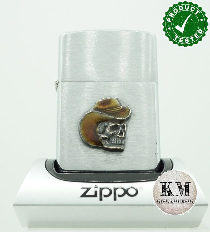 ZIPPO® COWBOY SKULL - EMBLEM - 1994 - GEZÜNDET | Kaufen auf Ricardo
