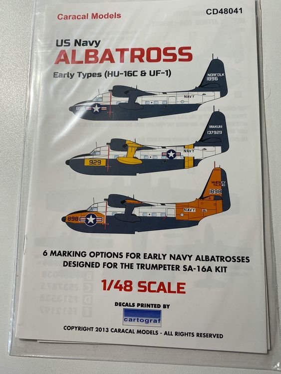 1/48 US NAVY ALBATROSS EARLY TYPES DECALS | Kaufen auf Ricardo