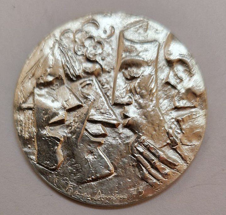 Silbermünze - Franco Annoni - Luz Fasnacht 1975 - 900 fein (Gebraucht ...