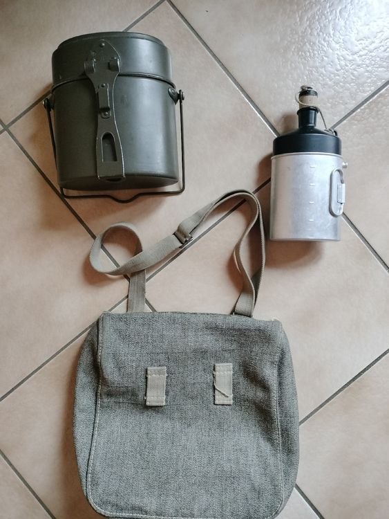 Schweizer Armee Militär Brotsack mit Gamelle und Feldflasche (Gebraucht) in Schwanden Sigrisw ...