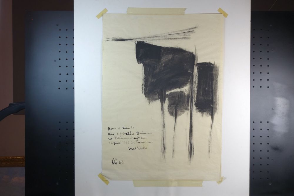 Stier von Max Weiss, Tuschzeichnung, Schweizer Kunst (Gebraucht) in für ...