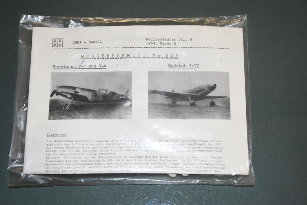 Messerschmitt Me-209 von Huma (Gebraucht) in Liestal für CHF 6 – mit ...