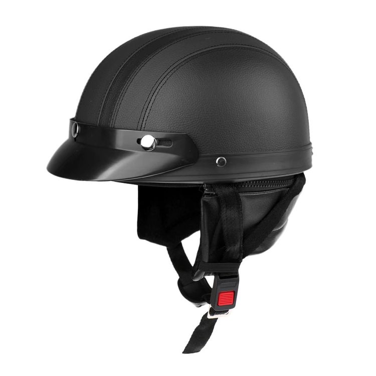 Halbschalenhelm Topfhelm retro Mofa- Vespahelm schwarz | Kaufen auf Ricardo