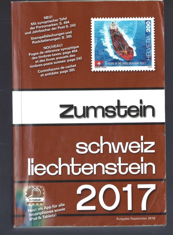 Schweizer Briefmarken Zumstein Katalog 2017 | Kaufen auf Ricardo
