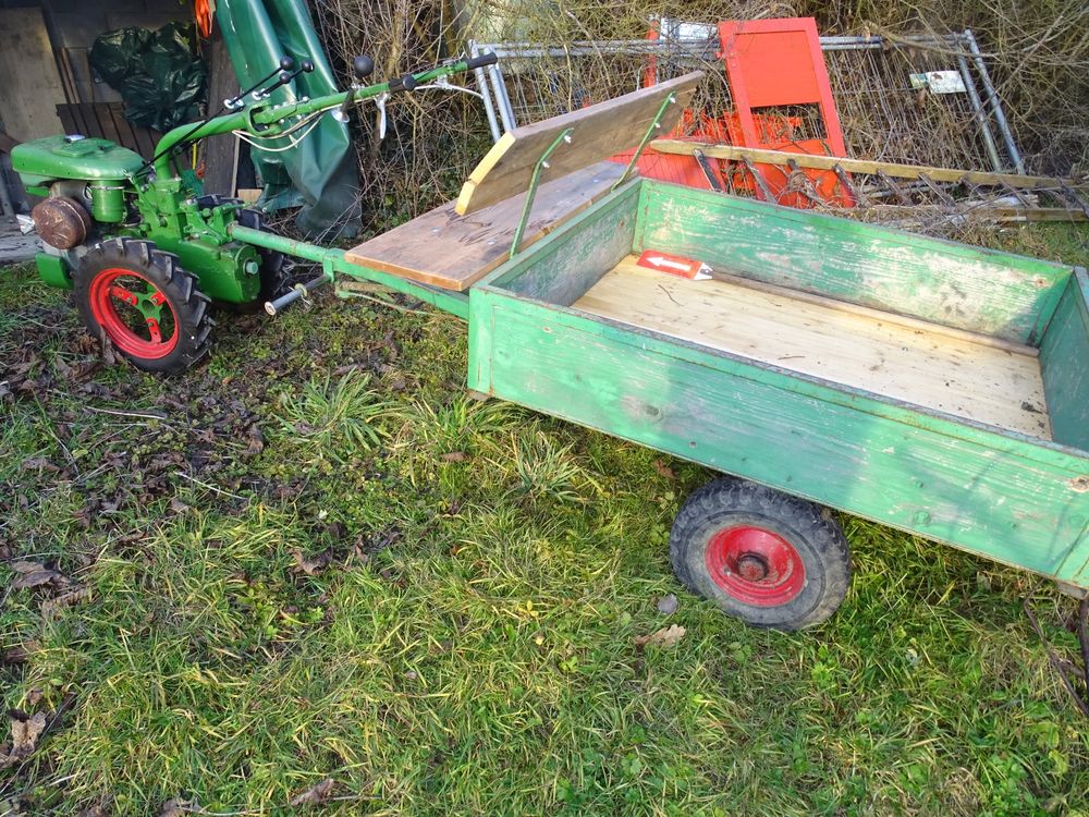 Holder E6 Sachs Einachser Oldtimer mit Anhänger Benzinmotor (Gebraucht ...