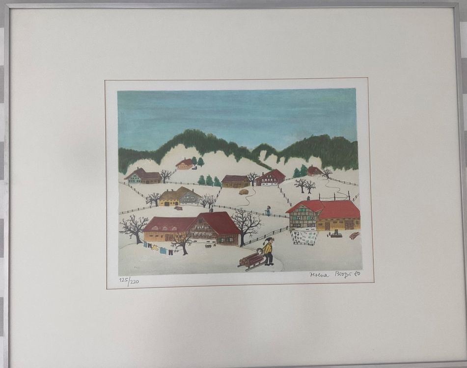 Appenzeller Malerei / Verena Broger 1980 / Litho 125 / 220 (Gebraucht) in Beinwil am See für CHF ...