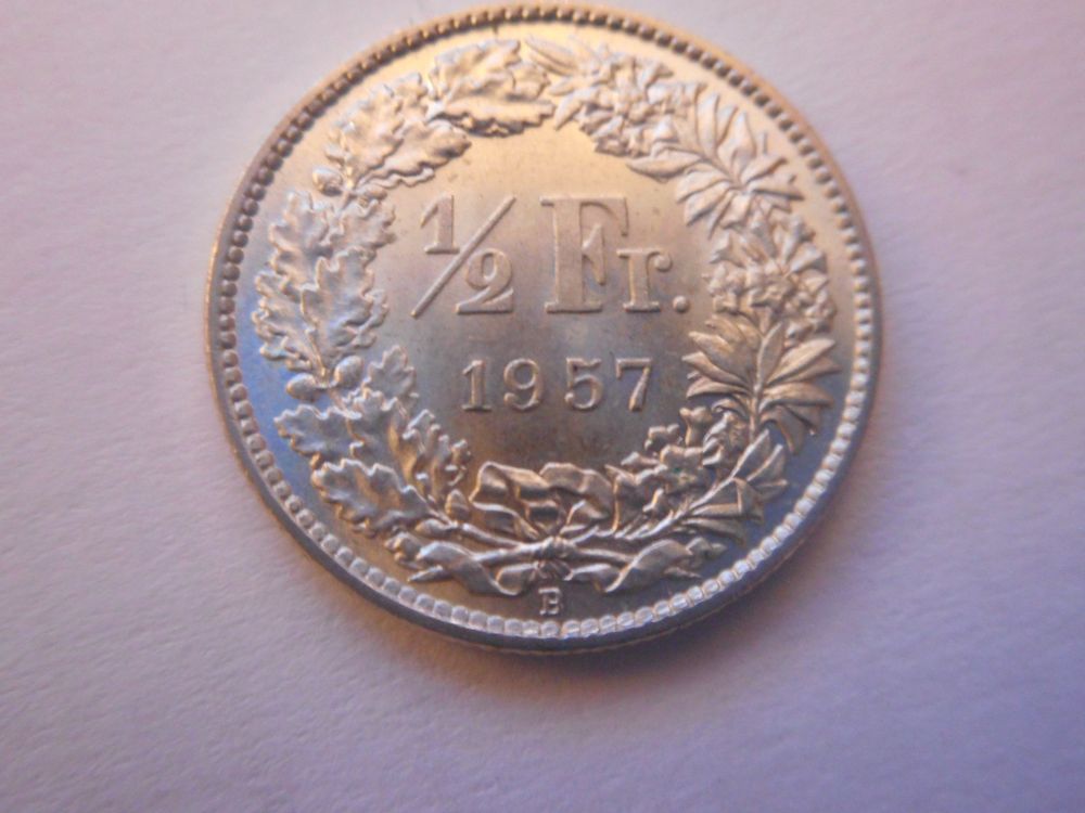 50 Rp. 1957 silber unz (Neu (gemäss Beschreibung)) in Kriegstetten für CHF 2 – mit Lieferung auf ...