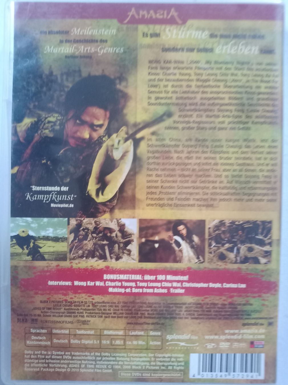 Ashes of Time Redux - Wong Kar-Wai Film (2-Disc Edition) (Gebraucht) in ...