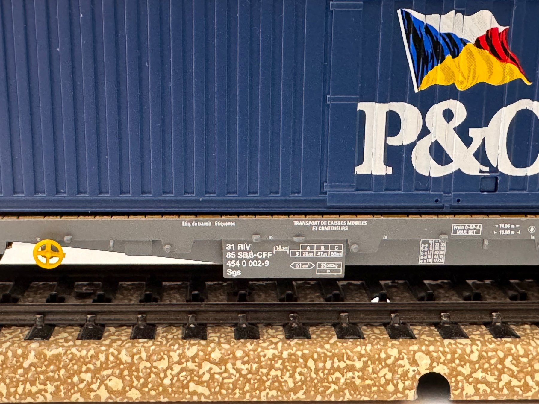 Hag 390 Container-Tragwagen Sgss SBB mit 40' Seecontainer (Gebraucht ...