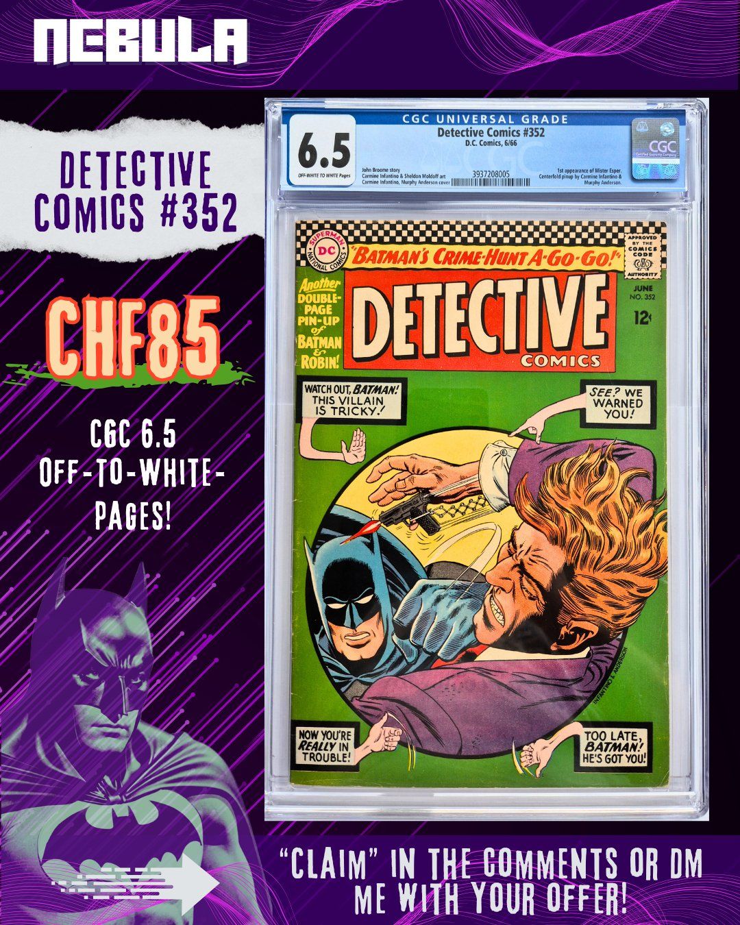 🦇 Detective Comics #352 (1966) – CGC 6.5 DC BATMAN! AB 75.- (Gebraucht ...