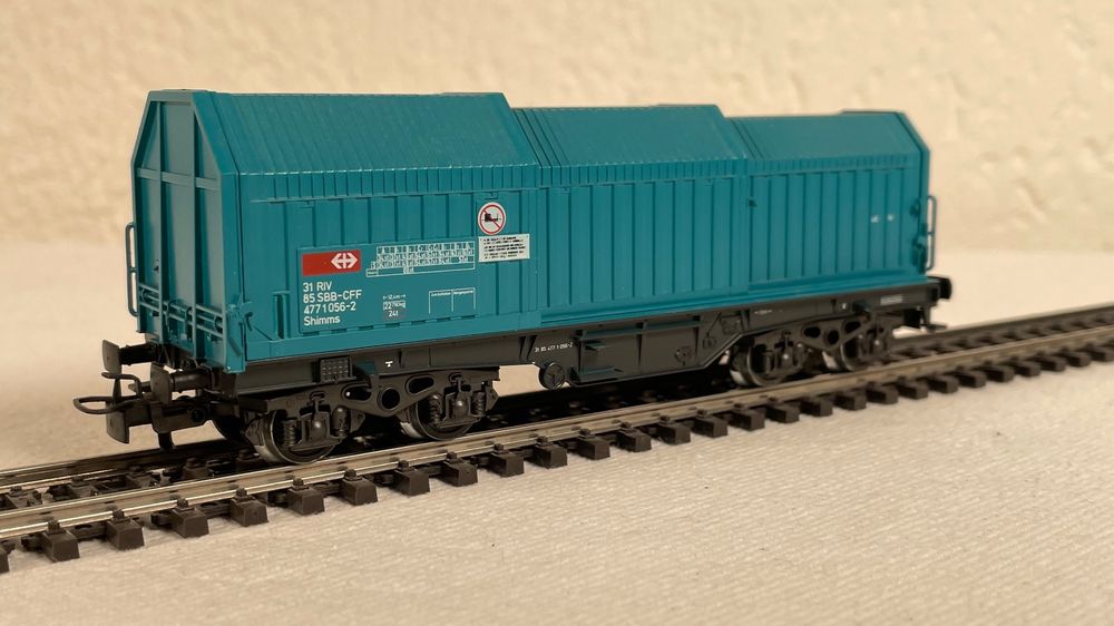 Märklin 4687 - SBB Shimms Teleskophaubenwagen türkis (Gebraucht) in ...