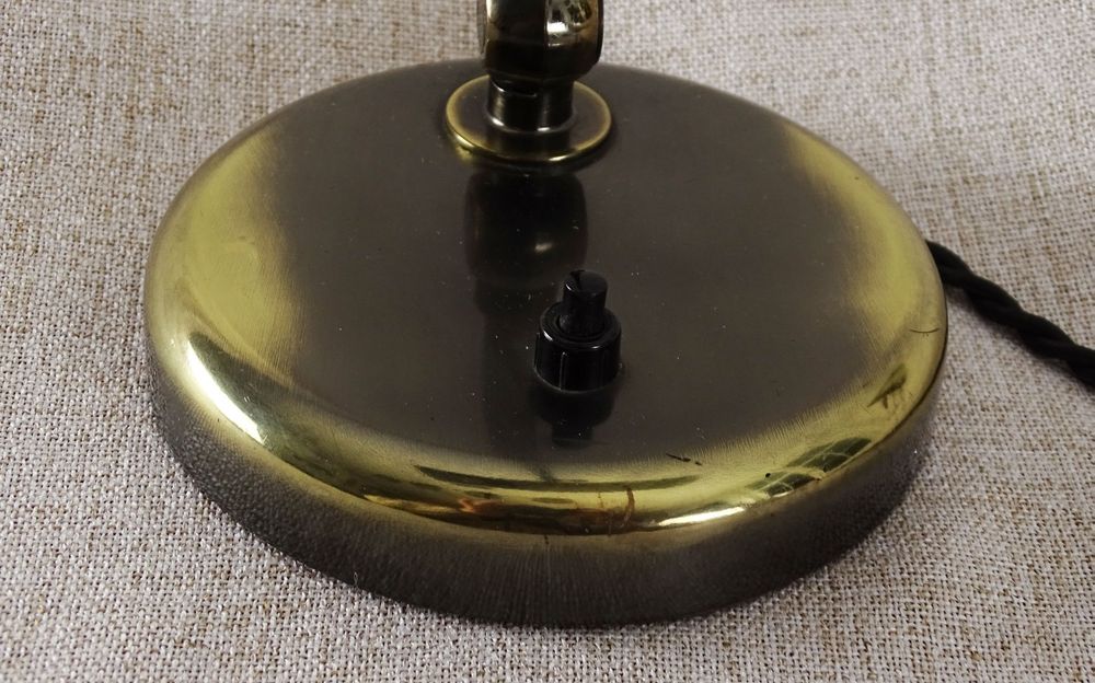 Vintage Schreibtischlampe / Bankerlampe – Messing – E27 (Gebraucht) in ...