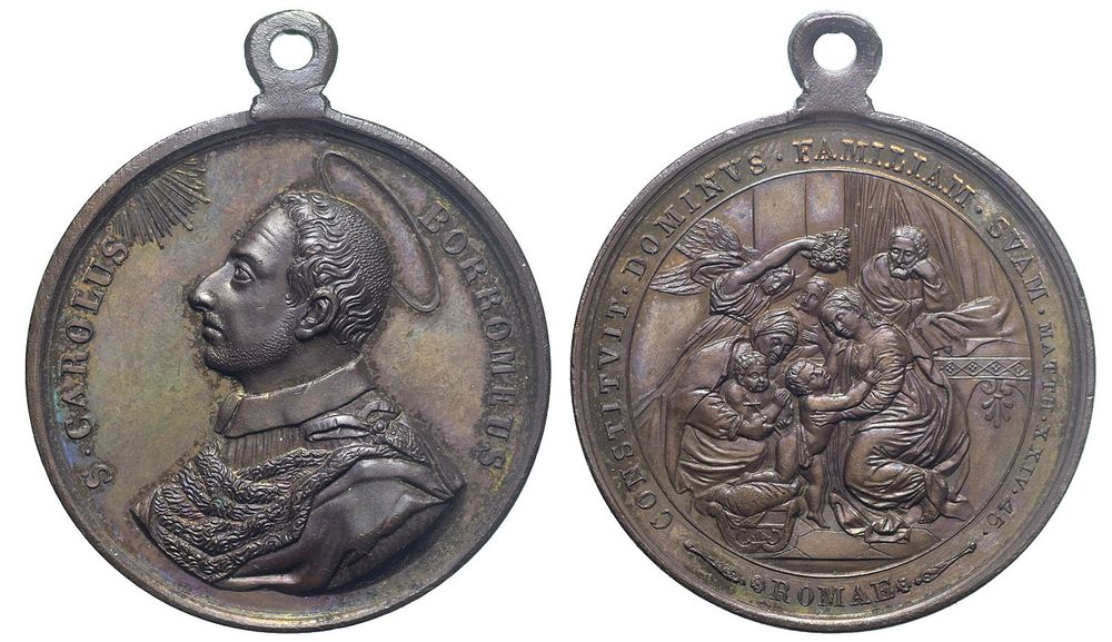 a- Rom, Pius IX., Medaille o.J (1875) San Carlo Borromeo | Kaufen auf ...