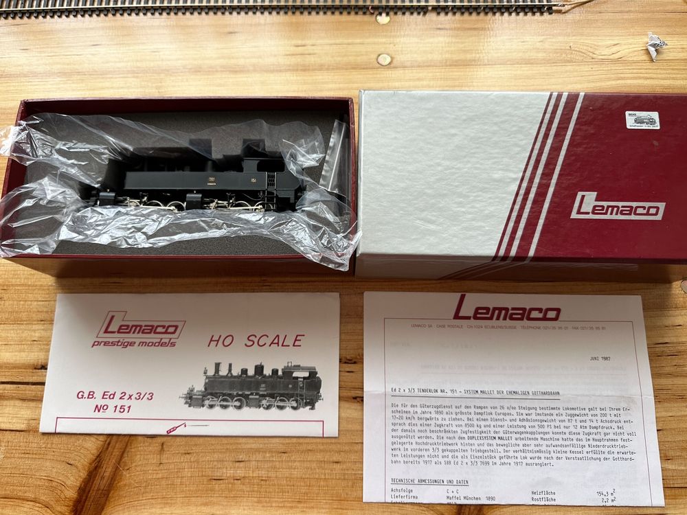 Lemaco Gotthardbahn Ed 2x3/3 No 151 Spur H0 GS (Neu (gemäss ...