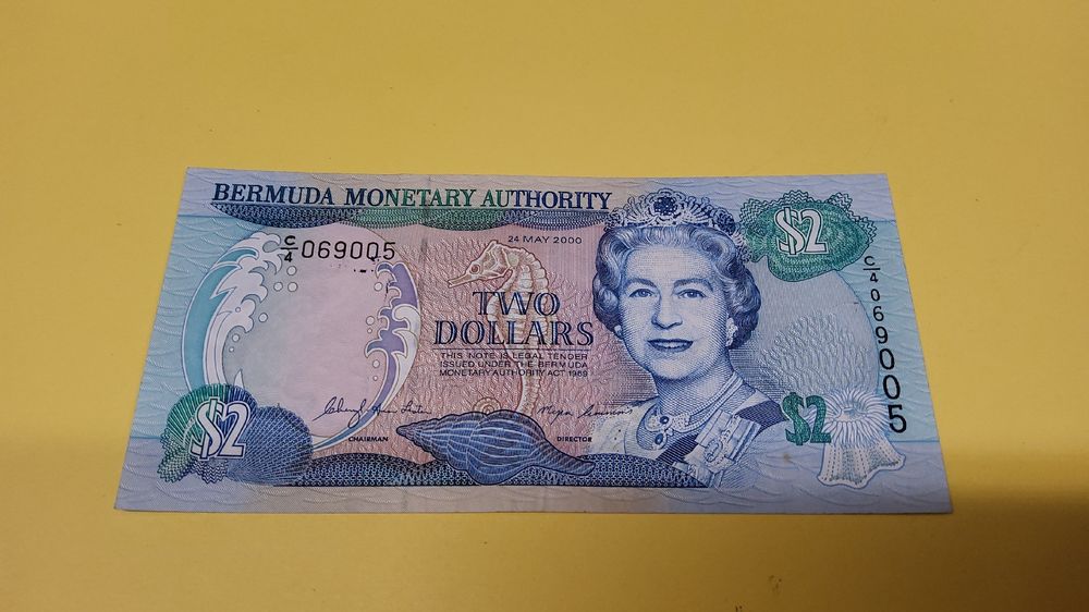 Bermuda 2 Dollar Schein 2000 Queen Elizabeth II (Neu und ...